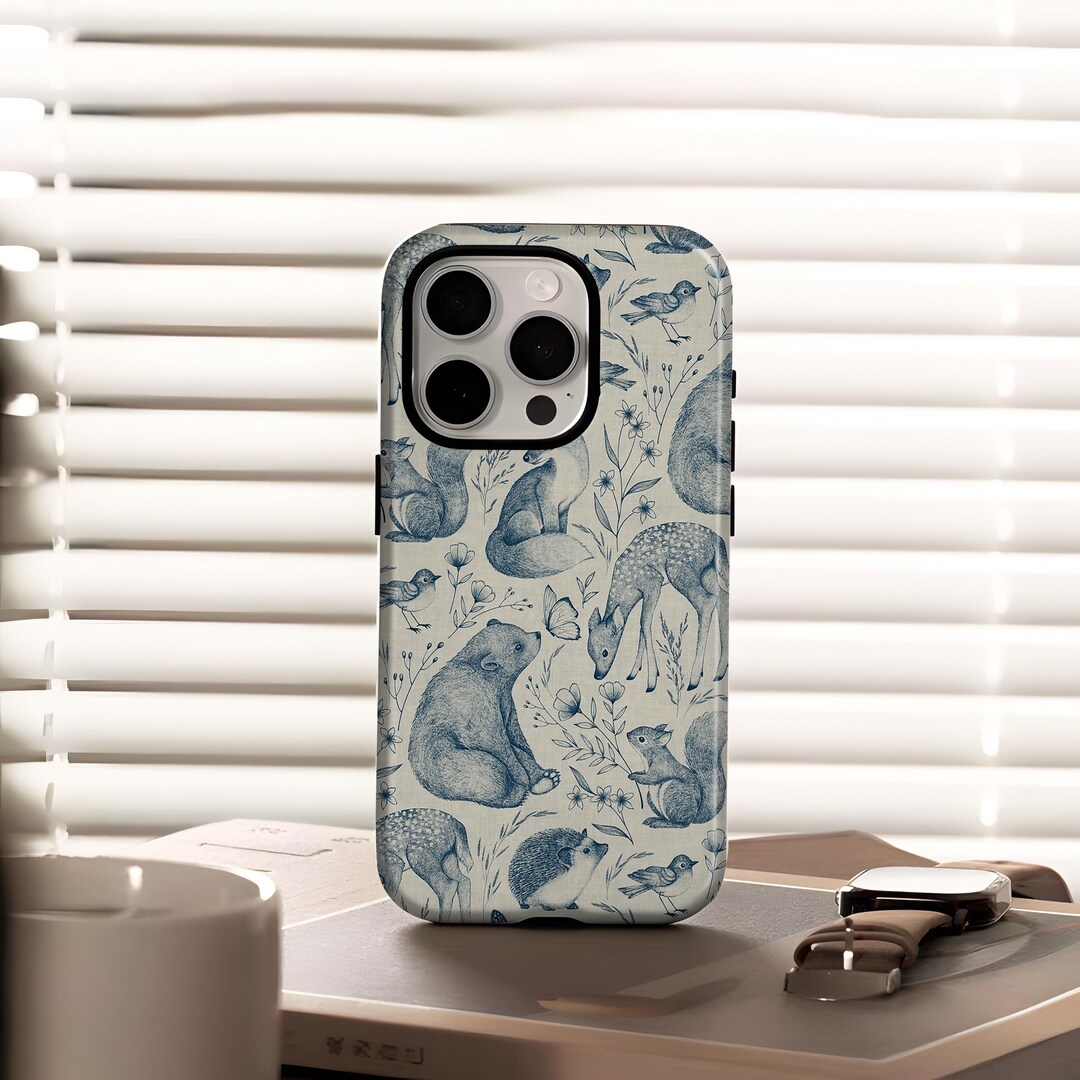 Watercolor Forest Animals Phone Case Woodland Phone Cover With iPhone ...