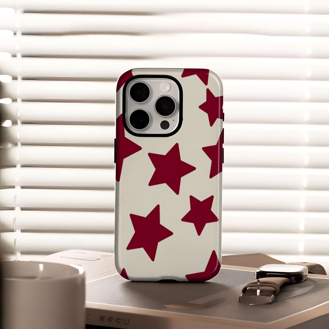 Big Red Star Phone Case, Retro Y2K Phone Case With iPhone 17, 16, 15 ...