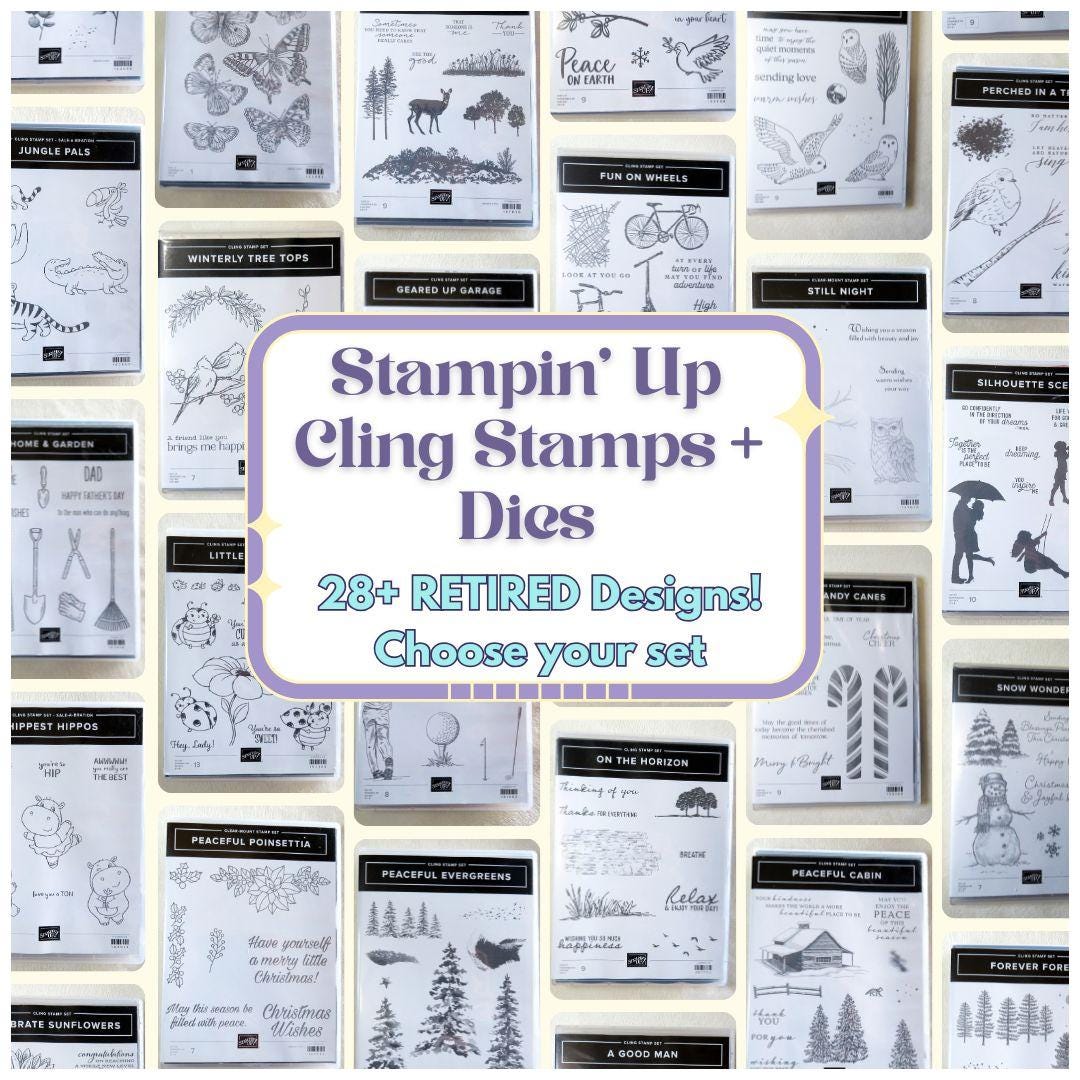 2/3 - 28+ Retired Stampin' up Cling Stamp & Die Sets – Choose Your ...