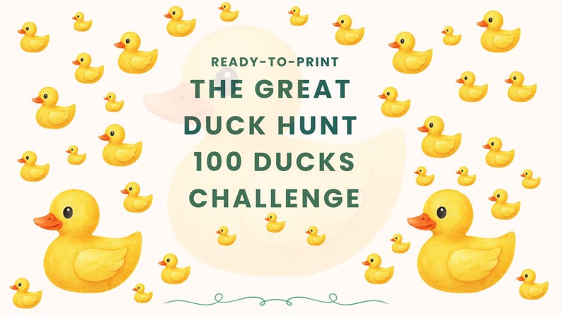 100 Ducks Challenge - Printable PDF - Etsy