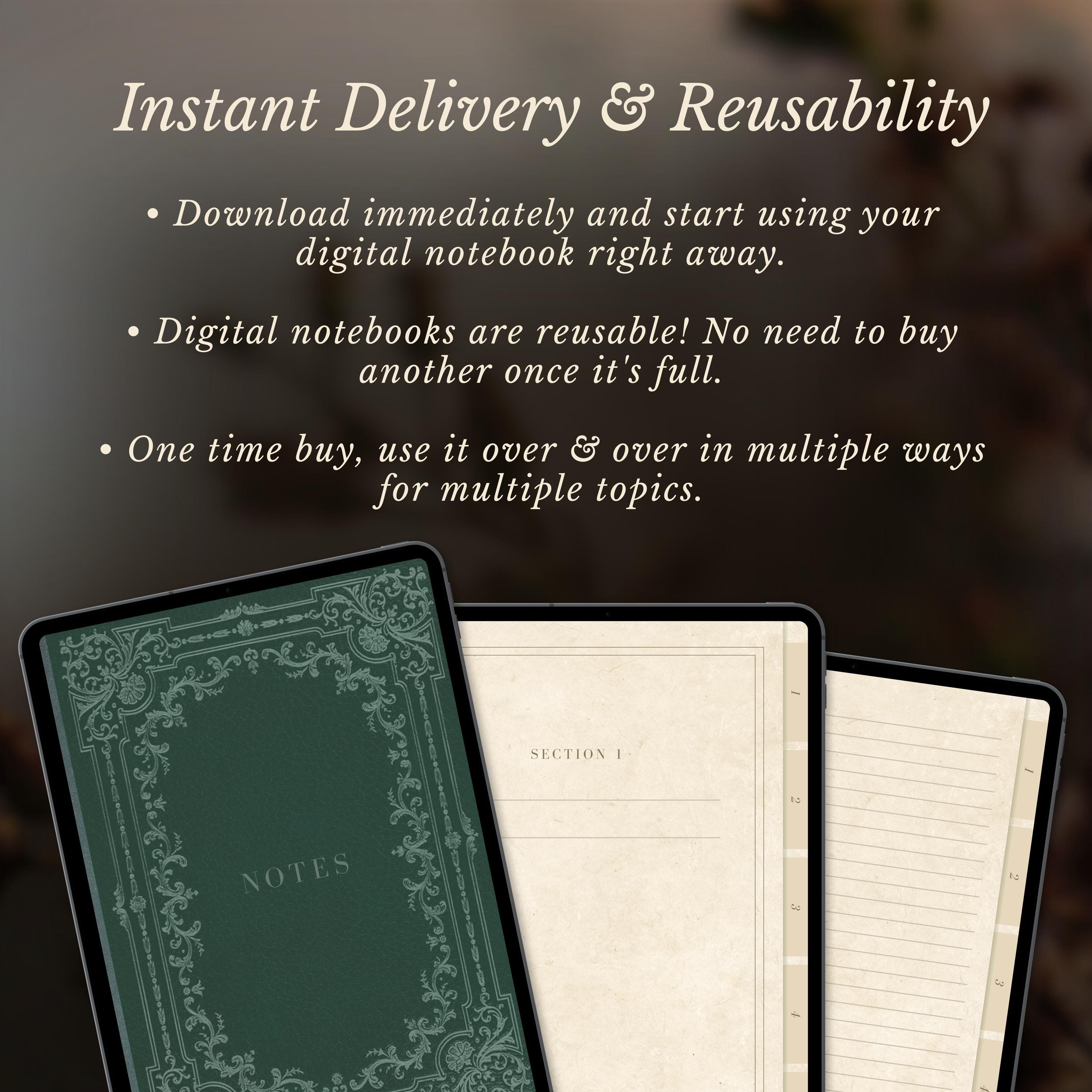 Digital Notebook PDF, Hyperlinked Tabs for Goodnotes & Notability ...