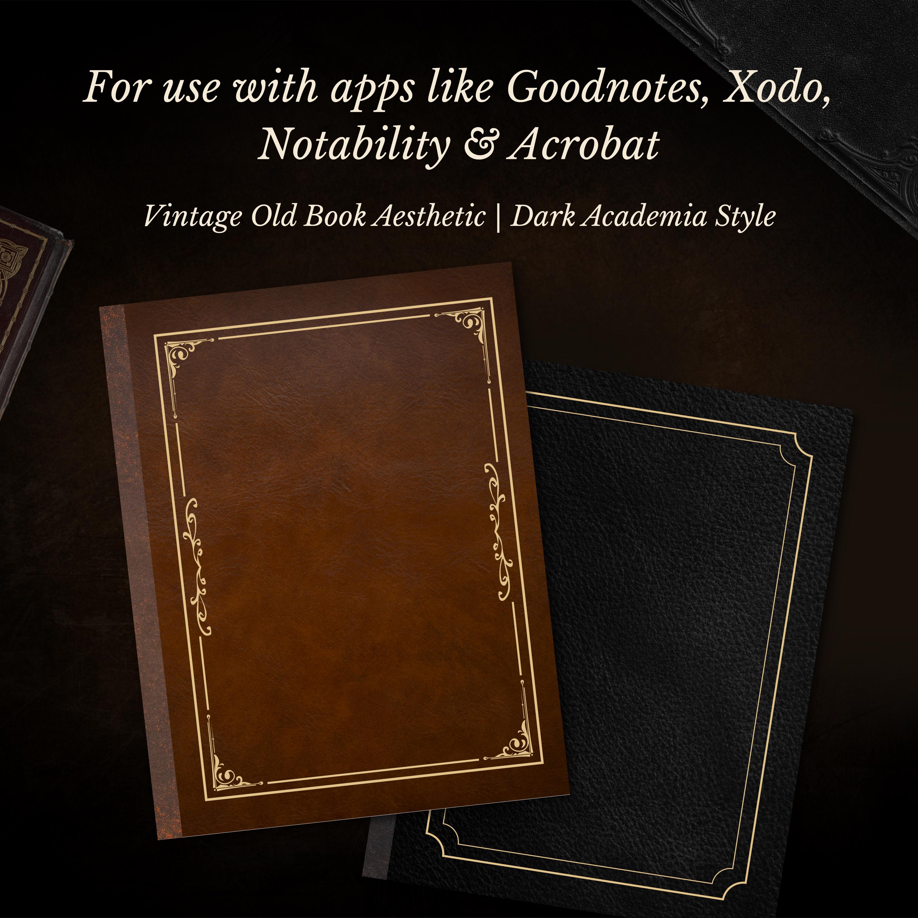 Leather Digital Notebook Cover Bundle | Vintage Book Covers for iPad ...