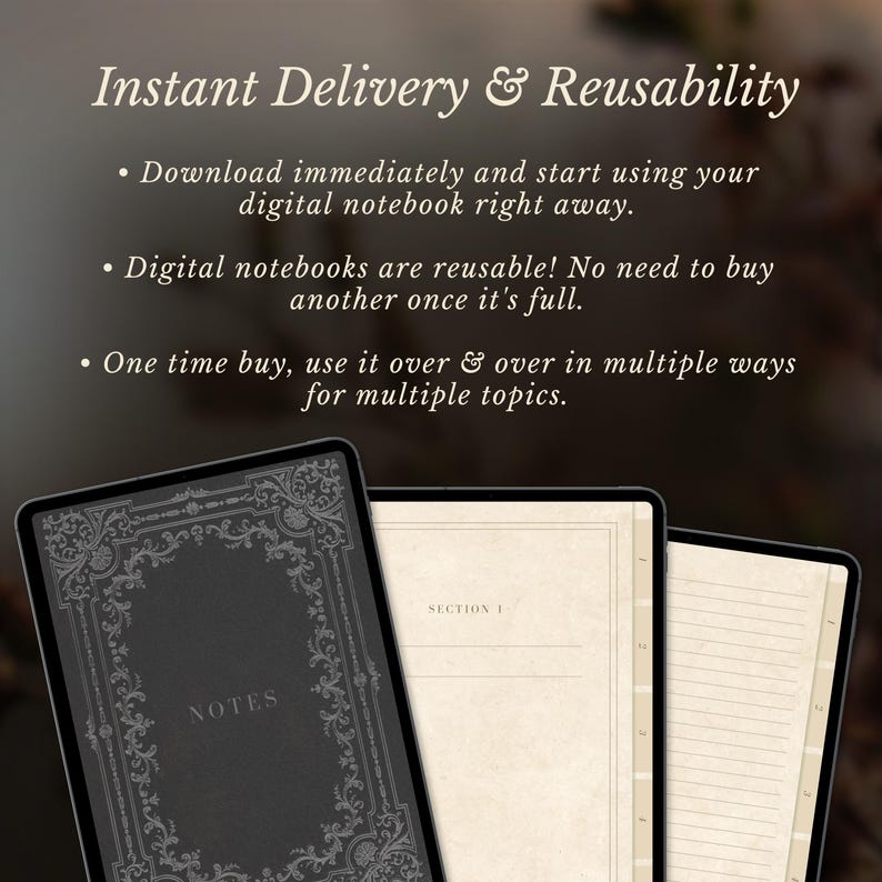 Digital Notebook PDF, Hyperlinked Tabs for Goodnotes & Notability ...