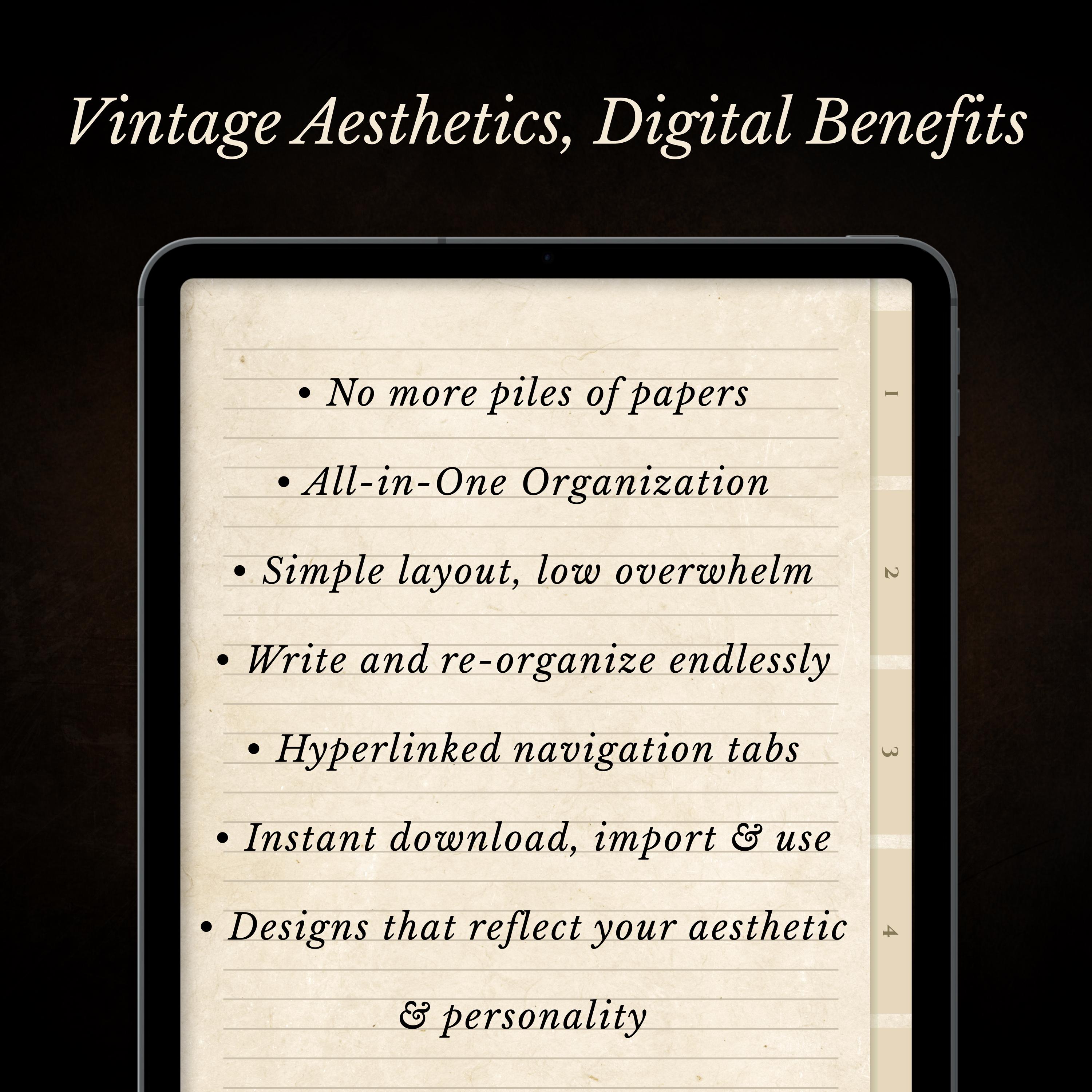 Digital Notebook PDF, Hyperlinked Tabs for Goodnotes & Notability ...