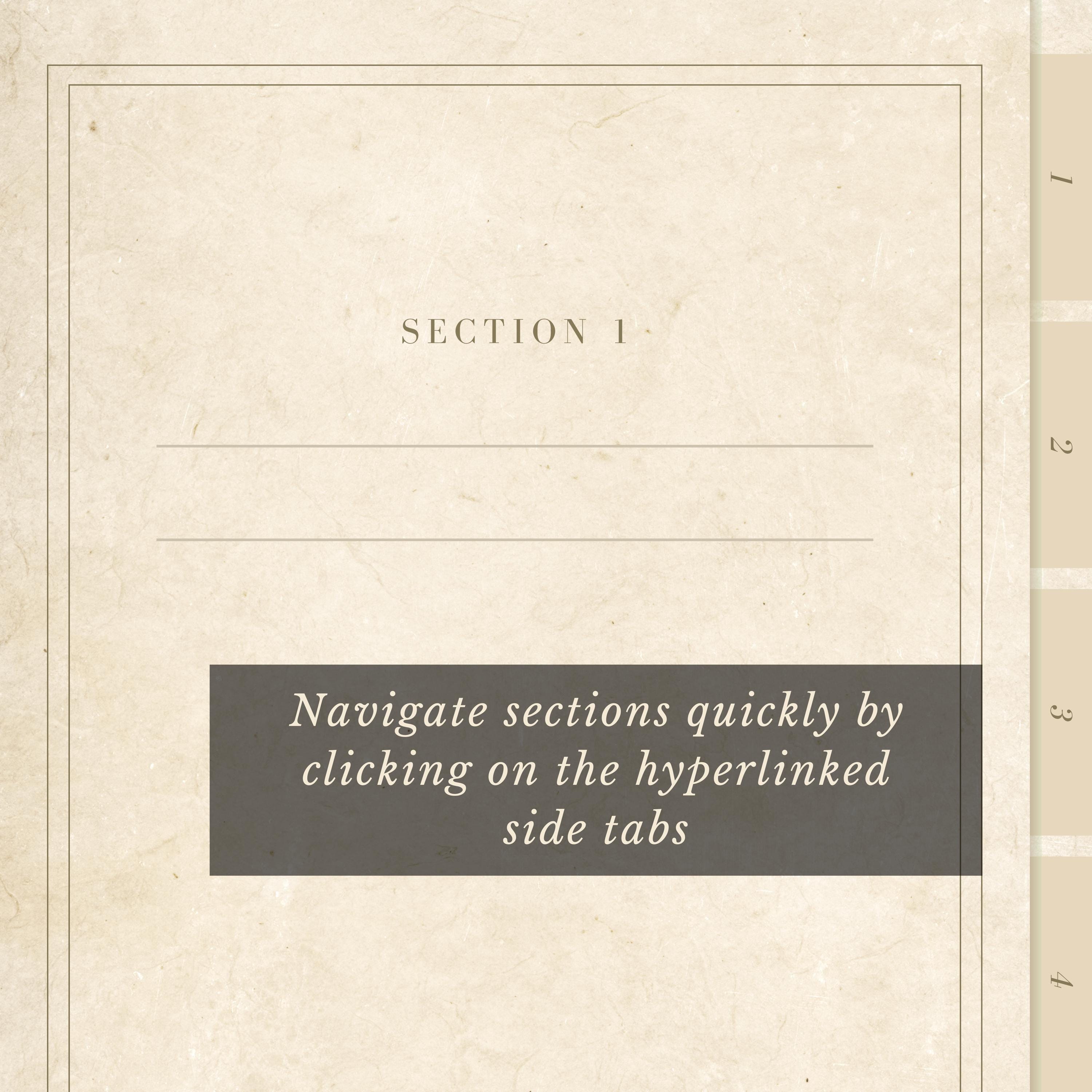 Digital Notebook PDF, Hyperlinked Tabs for Goodnotes & Notability ...
