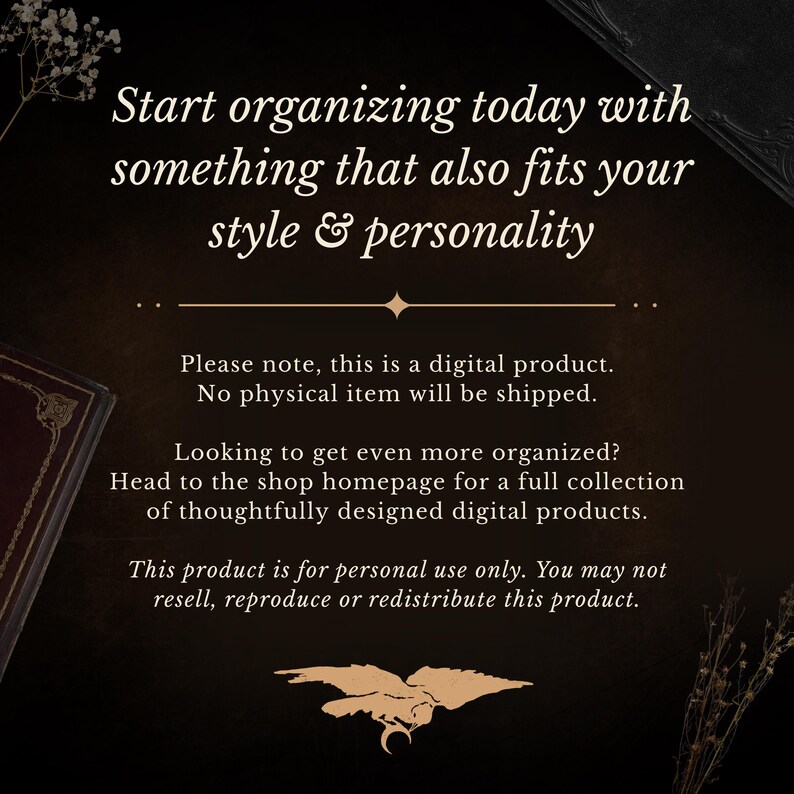 Witchy Printable Note Sheet, 8.5x11 Digital Download, Dark Academia ...