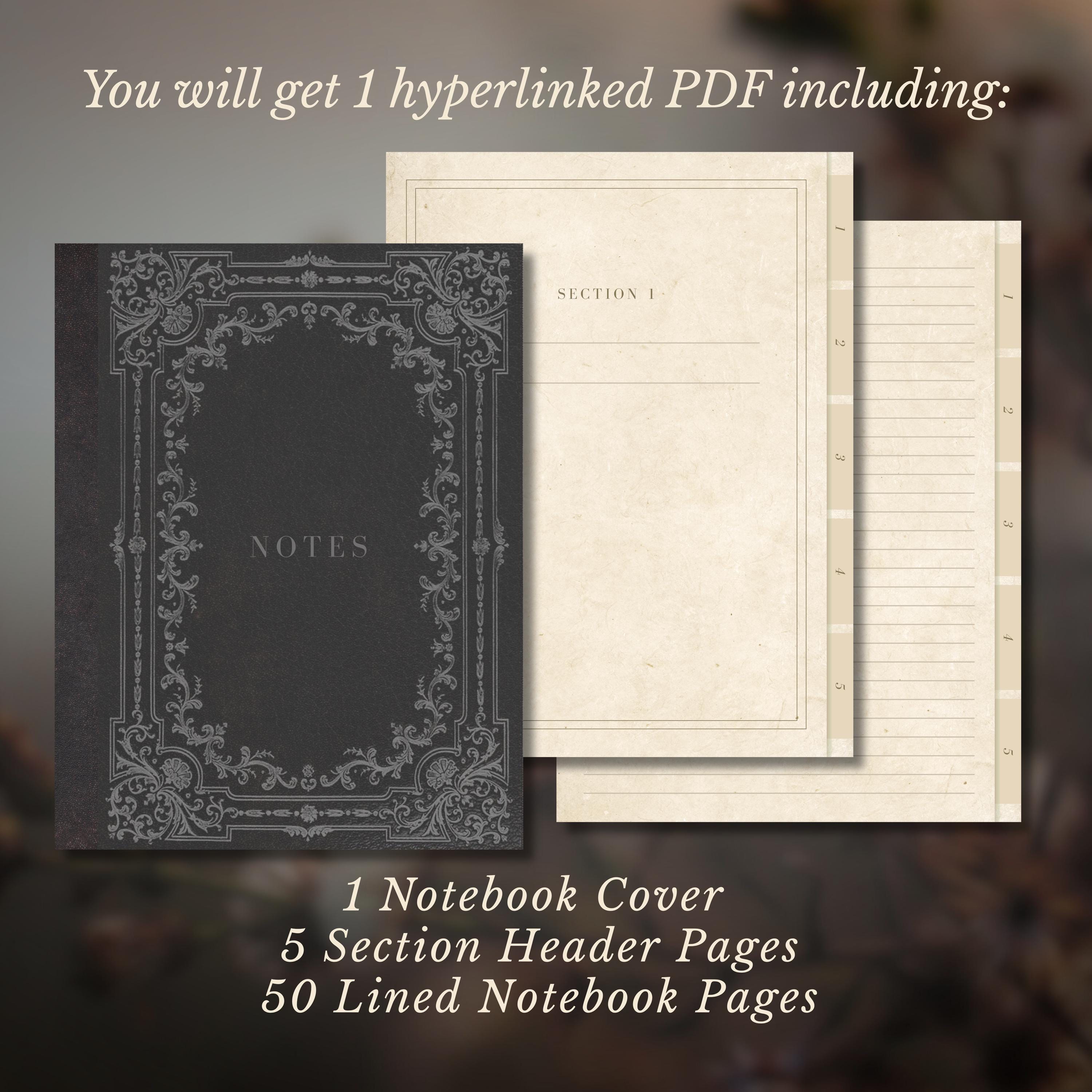 Digital Notebook PDF, Hyperlinked Tabs for Goodnotes & Notability ...