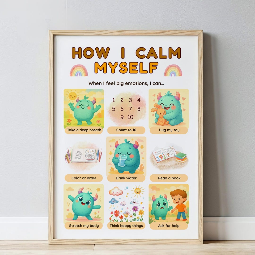 How I Calm Myself Poster for Kids | Calm Down Strategies Printable ...
