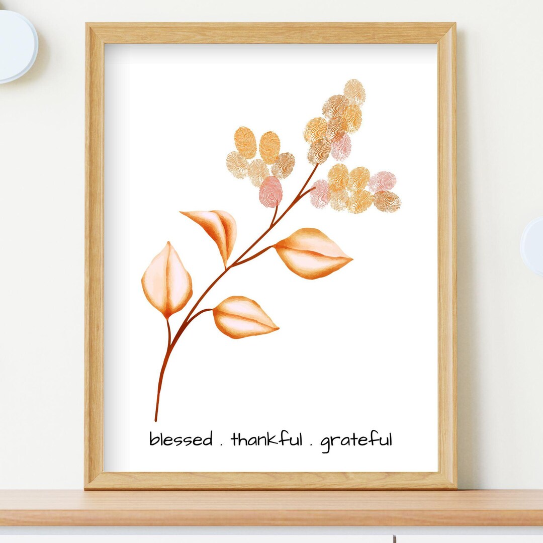 Fall Fingerprint Craft Printable | Fall Kids Activity | DIY ...