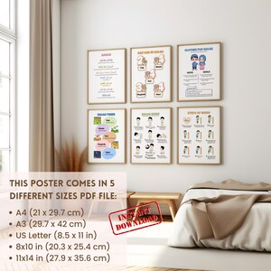 Islamic Prayer Learning Posters for Kids | 6 Poster Bundle | Wudu ...