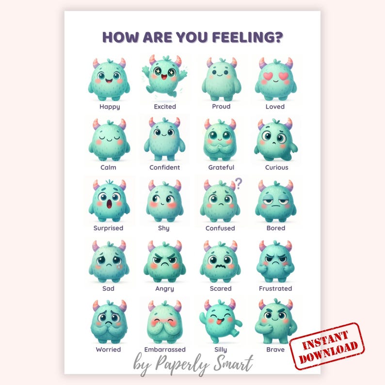 How Are You Feeling Poster | Kids Emotion Poster | Feelings Chart for ...