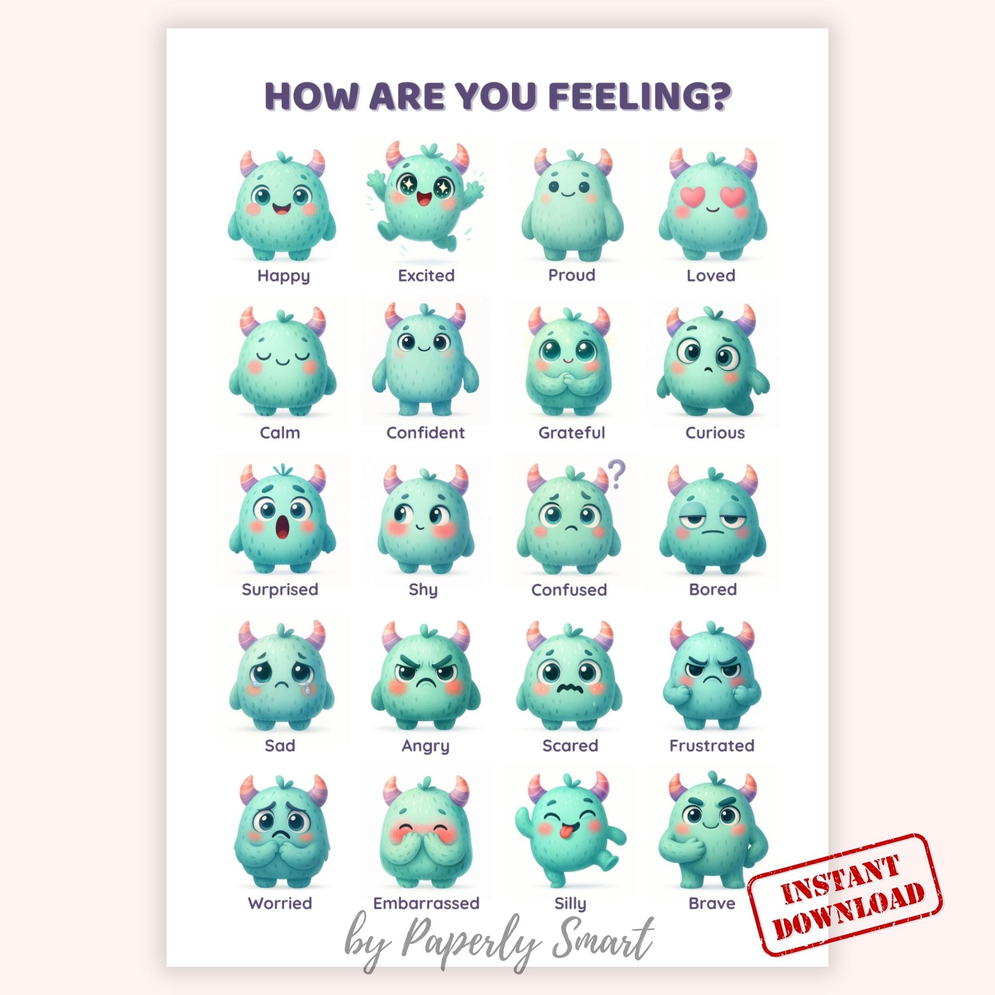 How Are You Feeling Poster | Kids Emotion Poster | Feelings Chart for ...