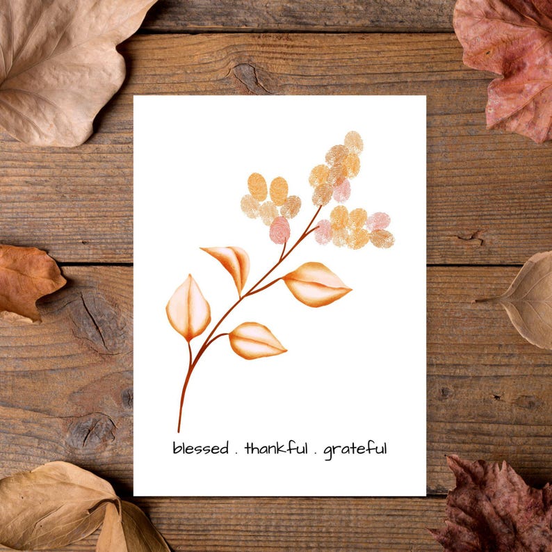Fall Fingerprint Craft Printable | Fall Kids Activity | DIY ...