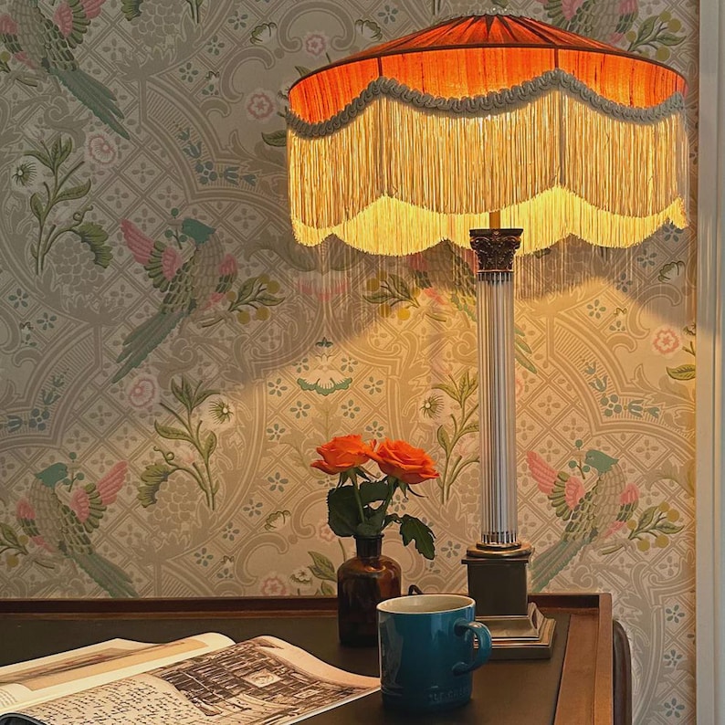 The Rust Peggy Fringed Lampshade: Art Deco Style, Handmade in England ...