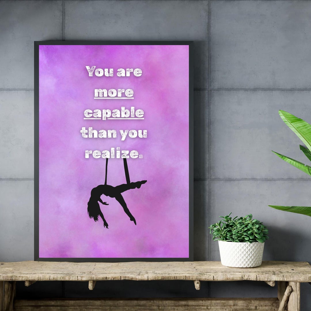 Pink Printable Poster – Motivational Wall Art With Inspirational Quote ...