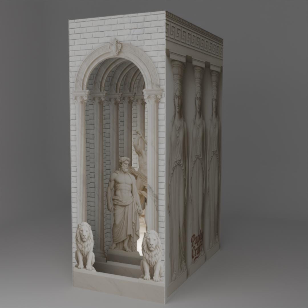 DIY Greek Temple Book Nook Printable | Folds Flat for Mailing - Etsy