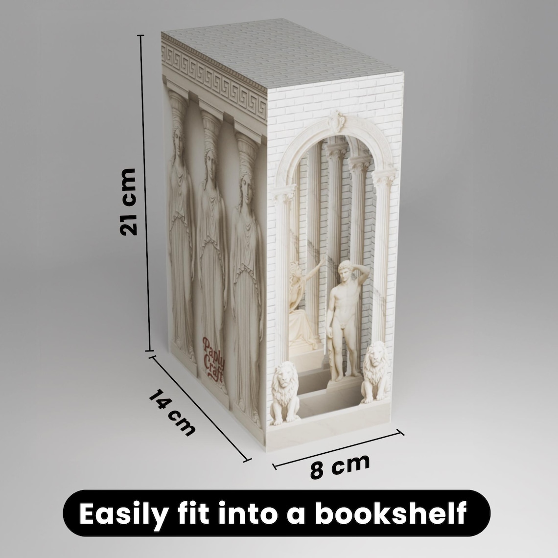 DIY Greek Temple Book Nook Printable | Folds Flat for Mailing - Etsy
