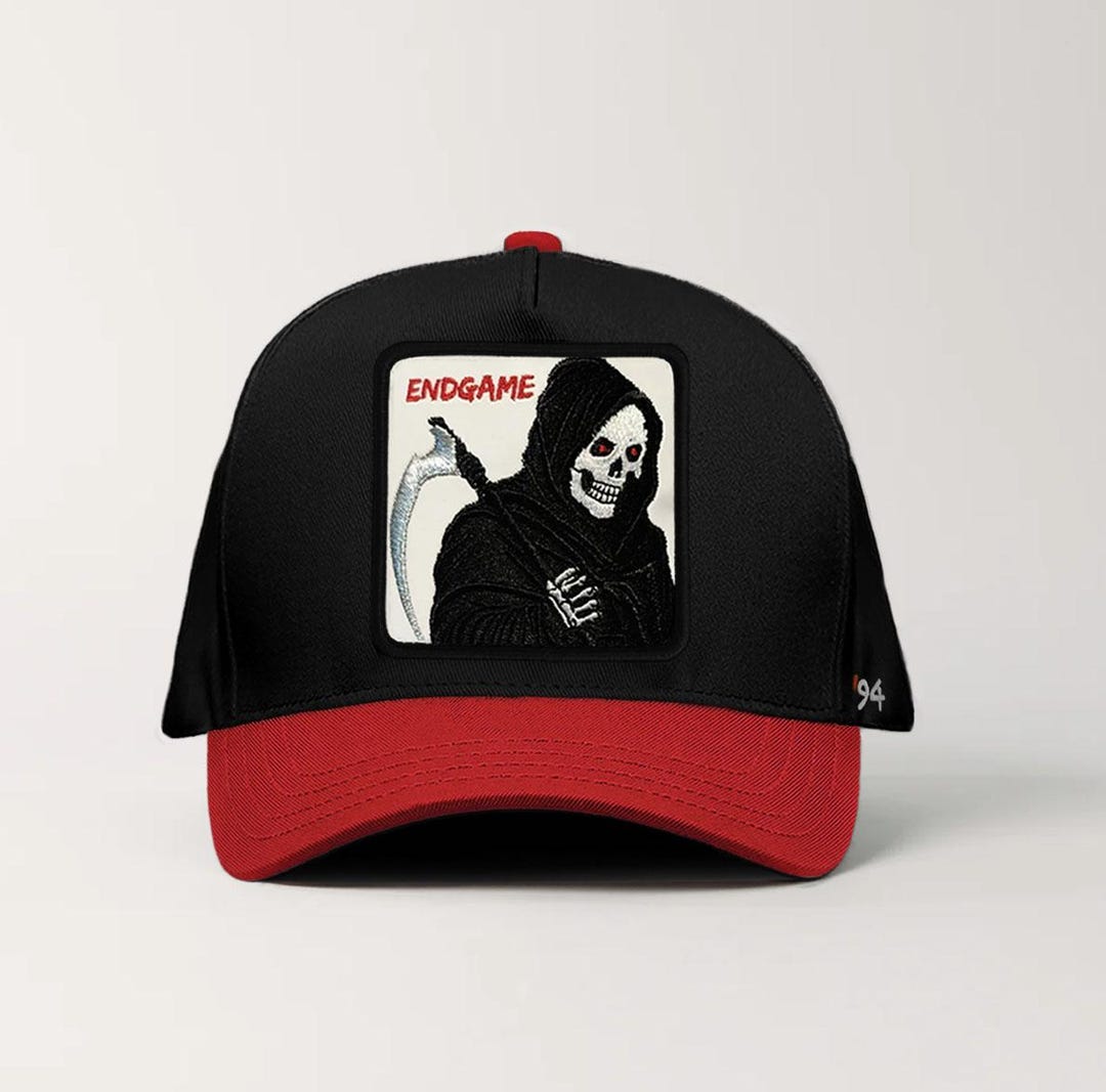 Grim Reaper "endgame" Premium Embroidered Cotton Snapback Baseball Hat ...