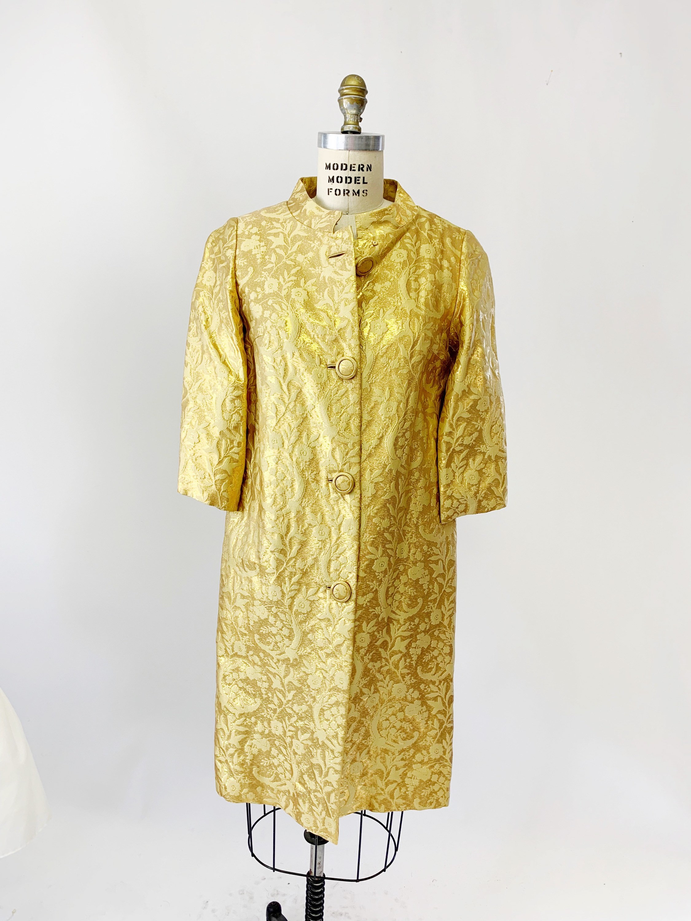 1960s Liquid Gold Lame Evening Coat - Etsy