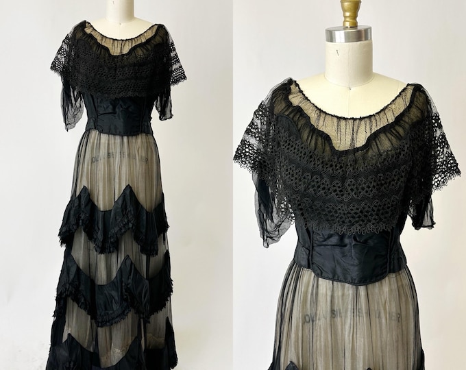1912 Titanic Era Silk Evening Gown - Etsy