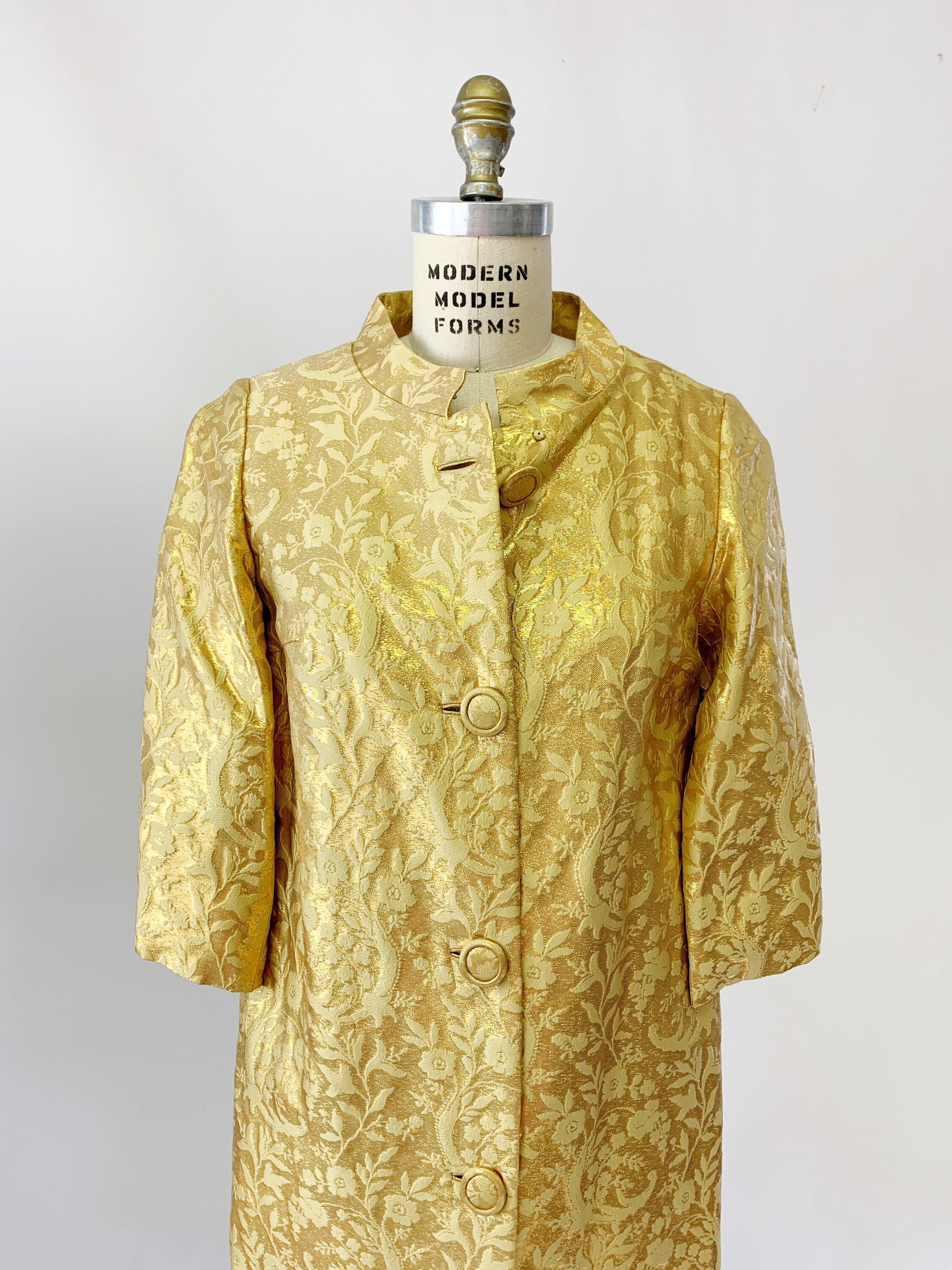 1960s Liquid Gold Lame Evening Coat - Etsy