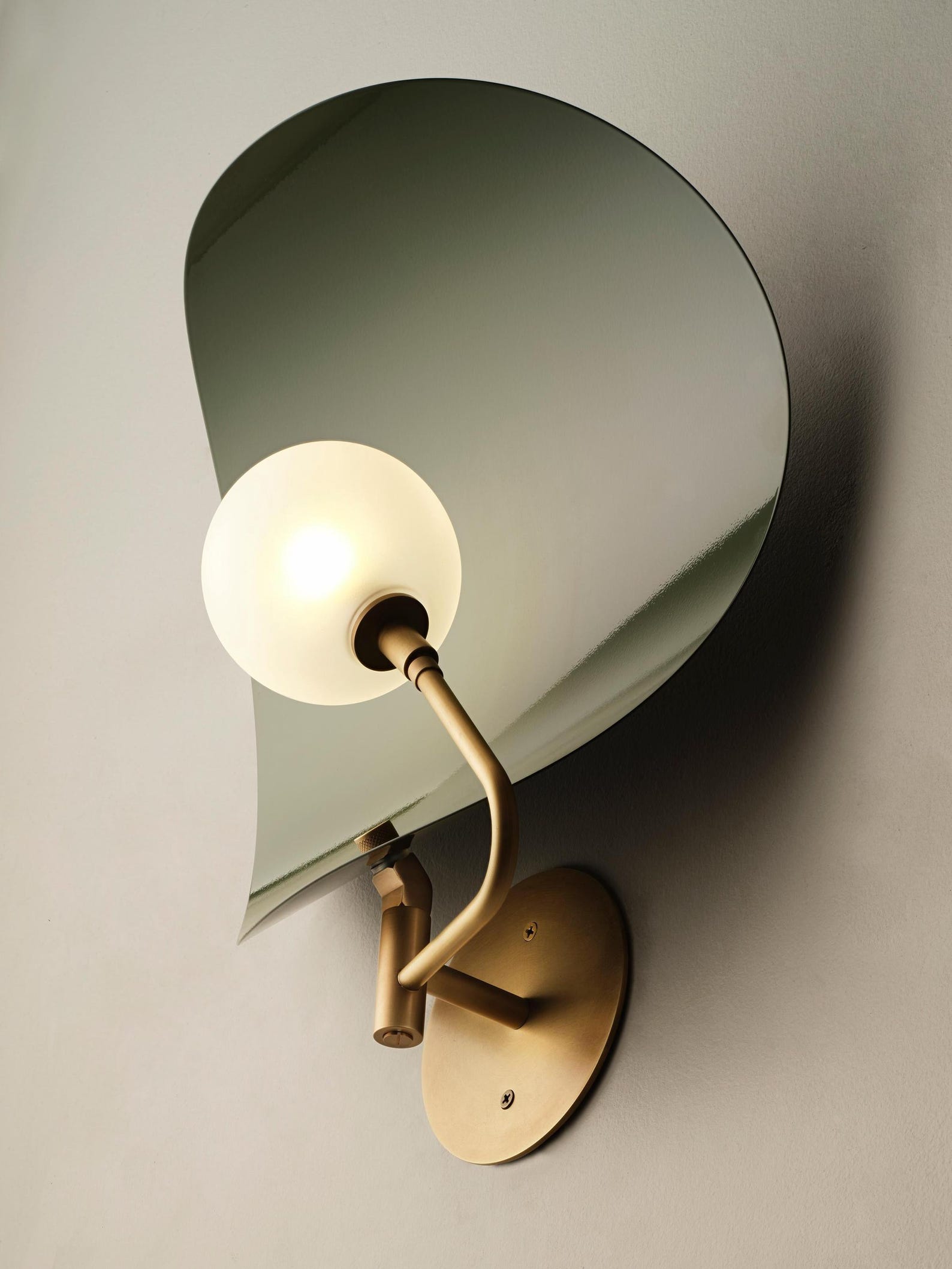 Jenny Glass Large Wall Sconce – Mid Century Modern Light in Enamel ...