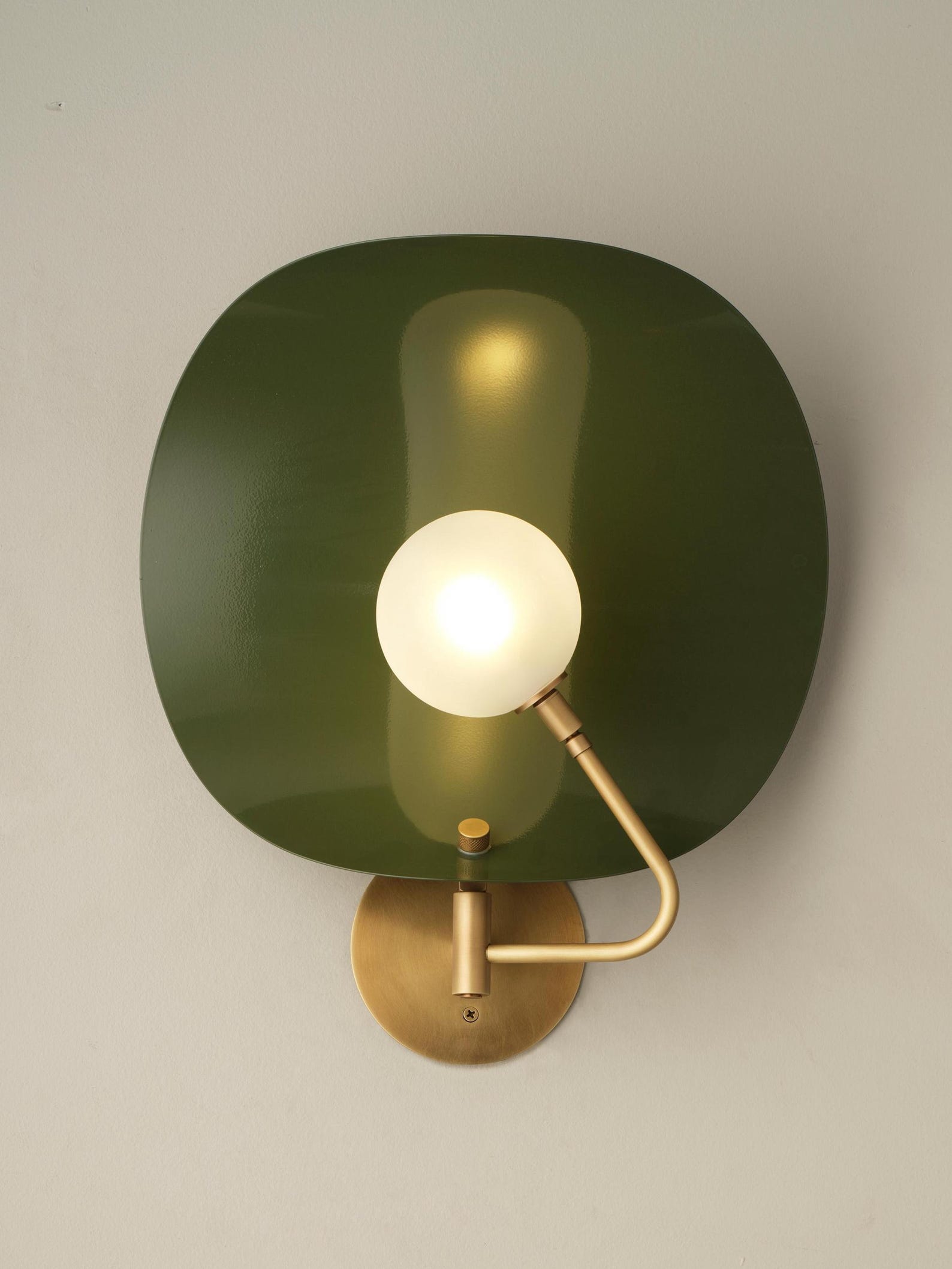 Jenny Glass Large Wall Sconce – Mid Century Modern Light in Enamel ...