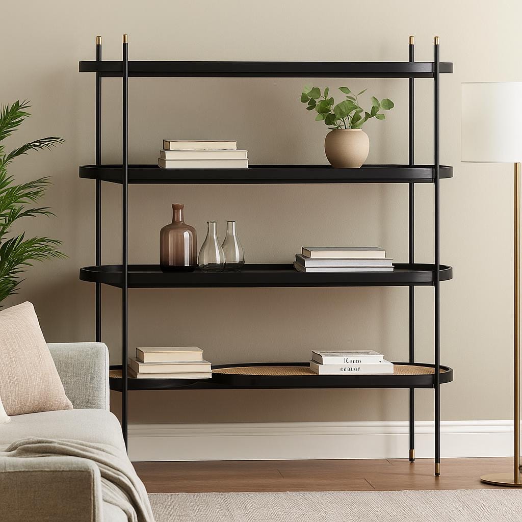 Handcrafted Cane Bookshelf - Etsy