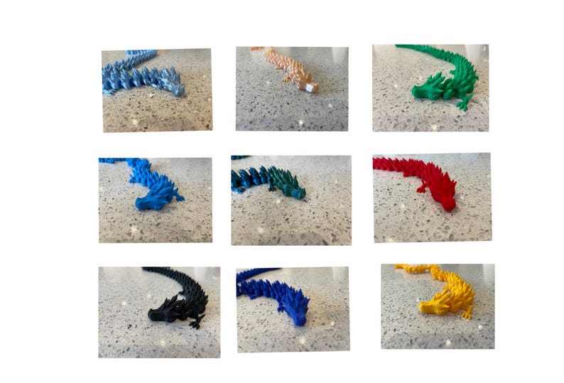 3D Printed Articulated Dragon 13inch - Etsy