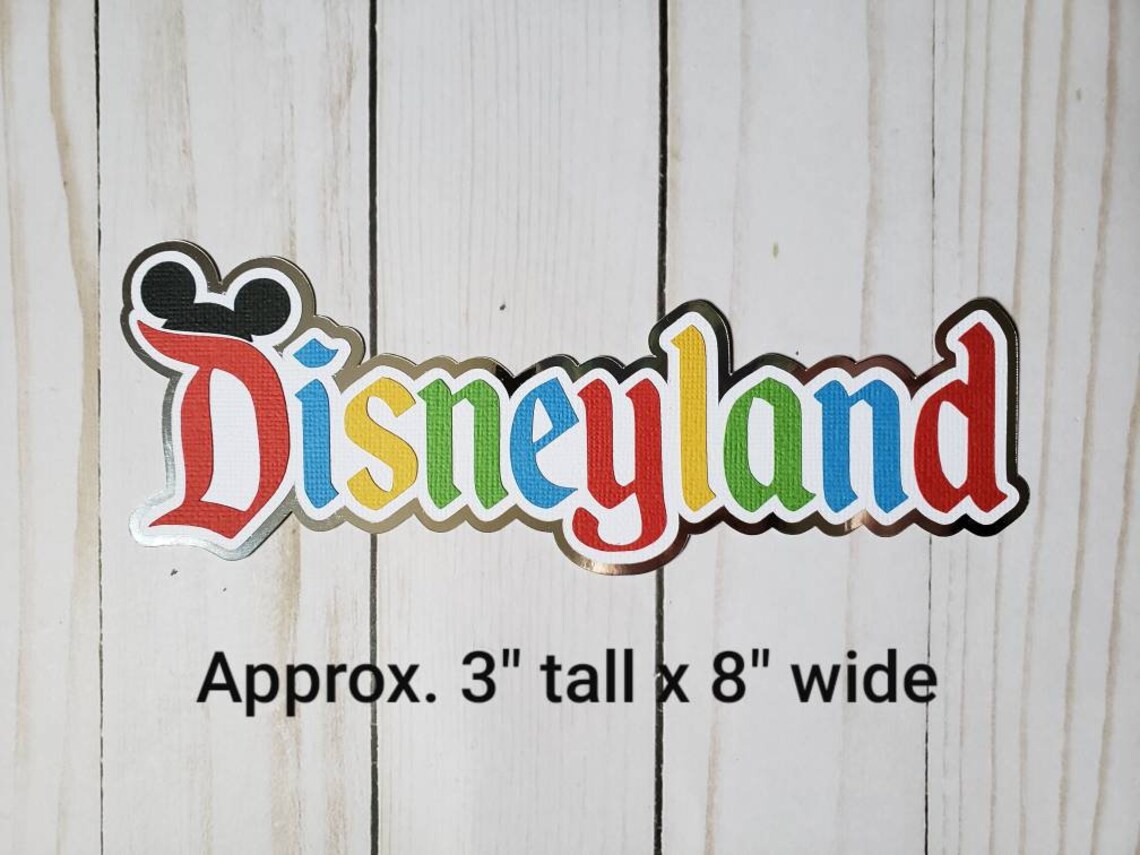 Disneyland Title Die Cut - Etsy