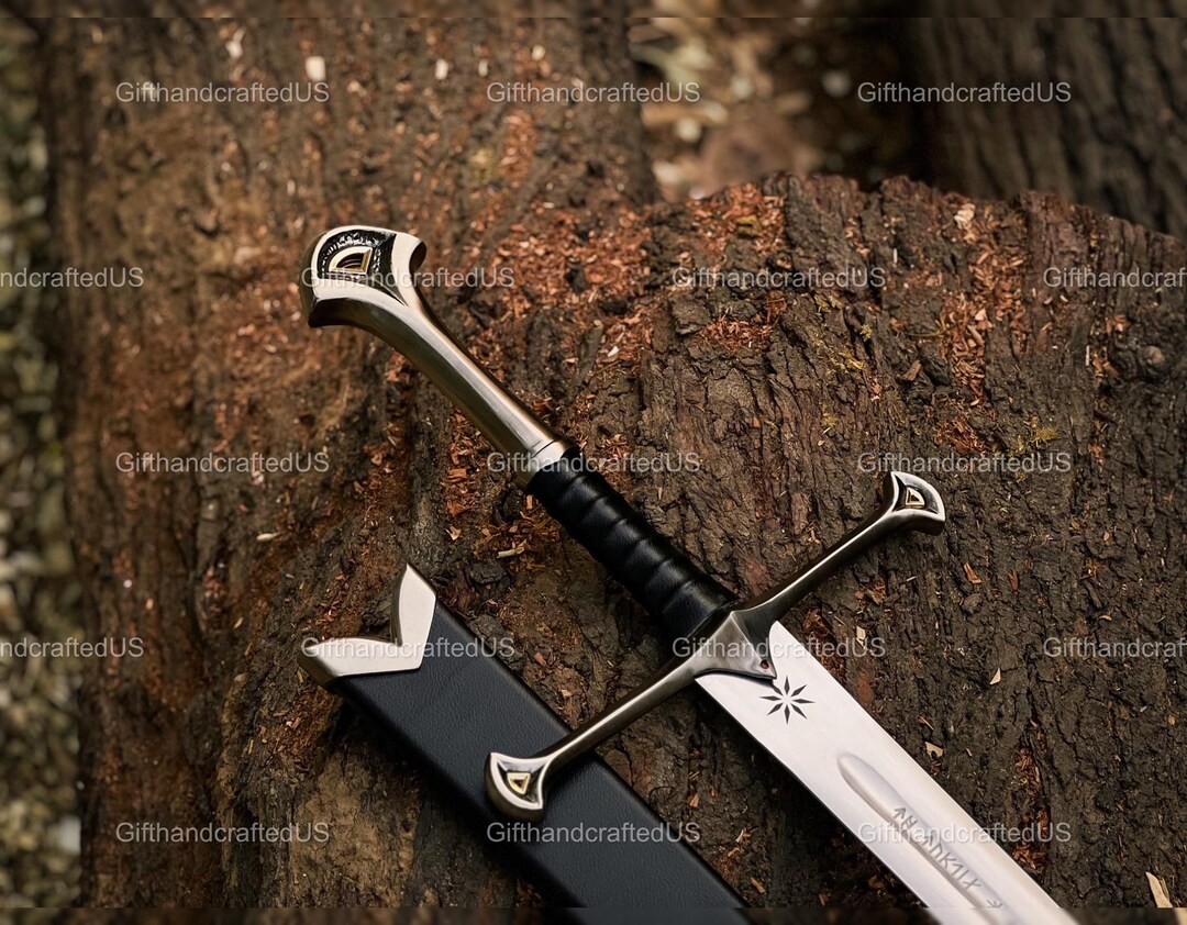 Handmade Anduril Sword of King Aragorn Viking Cosplay Swords Replica ...