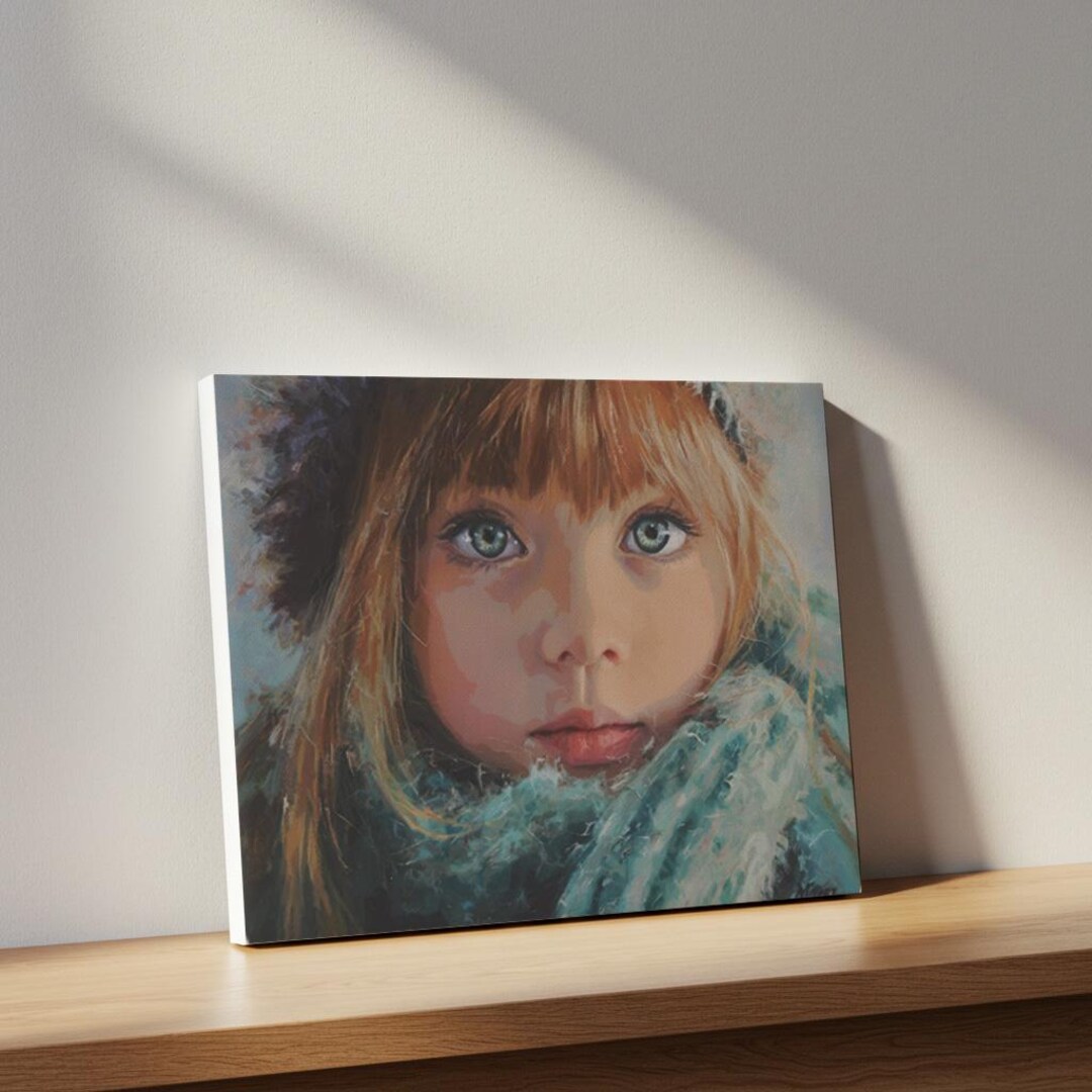 Realistic Girl Portrait Paint by Numbers Wall Art | Hyper Realism ...