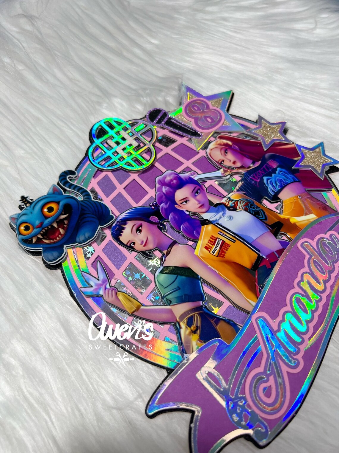 Personalized Kpop Demon Hunters Huntrix Theme Party Bundle: Cake Topper ...