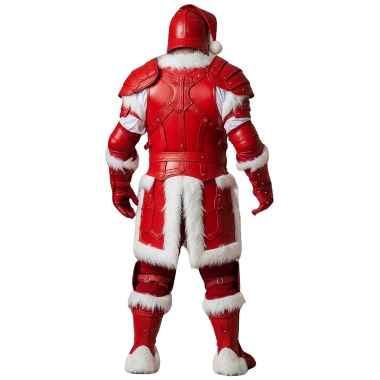 Santa Hero Armor Leather Costume - Handmade Battle Cosplay Christmas ...