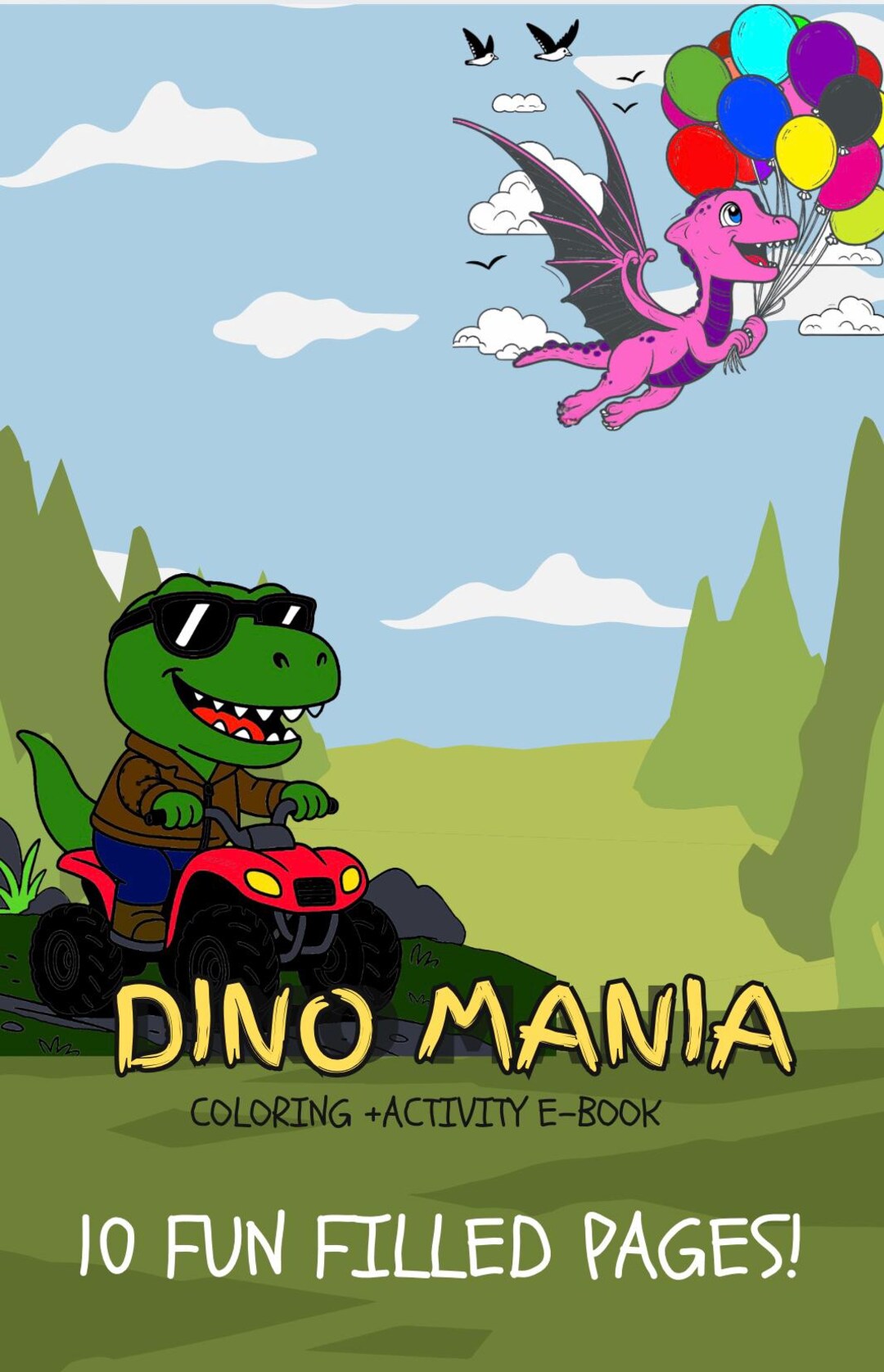 Dino Mania Coloring Book | Fun Dinosaur Activity & Coloring Pages for ...