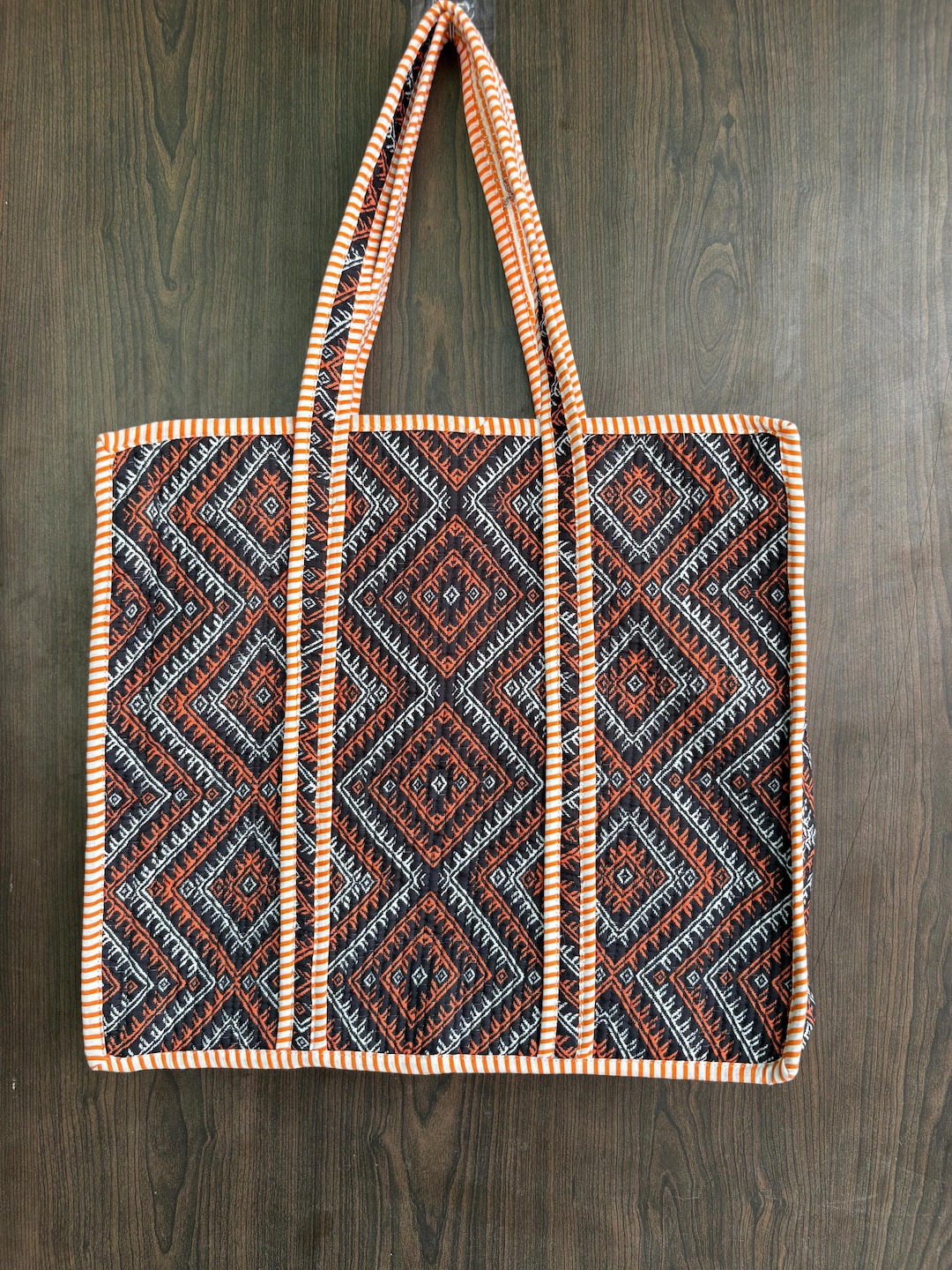 Block Print Handmade Indian Cotton Quilted Market Bags | Eco-friendly ...