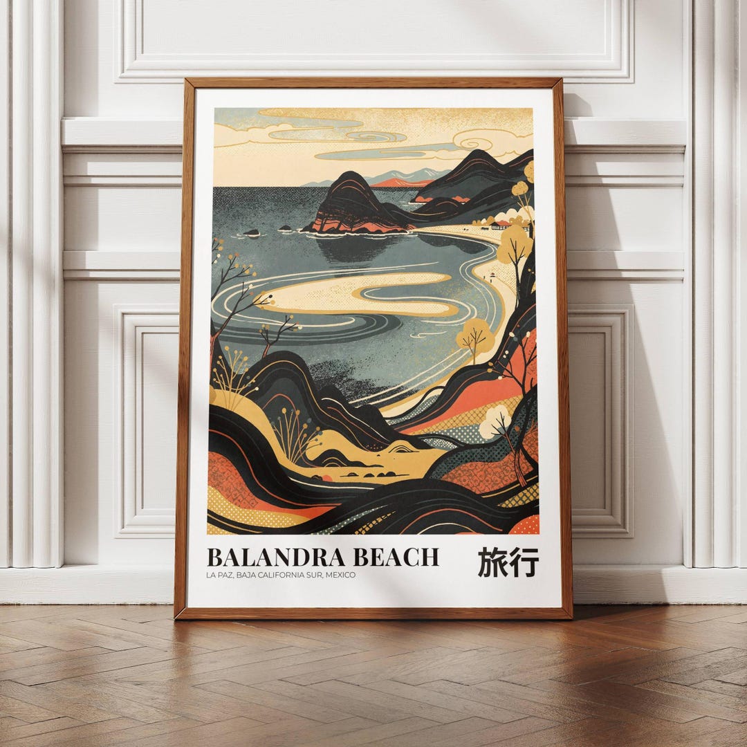 Balandra Beach Poster, La Paz Baja California Sur Mexico - Coastal ...