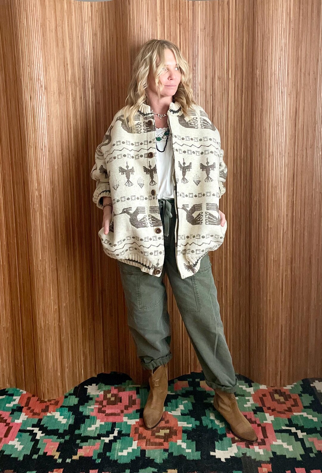 VTG Oversized Ecuadorian Wool Coat- Hand Loomed Wool Unisex Jacket - Etsy