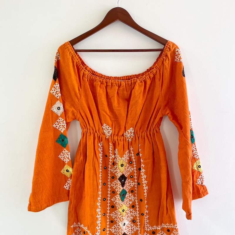 Vintage 70's Indian Dress - Etsy