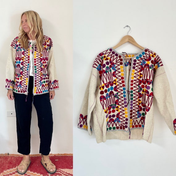 vintage embroidered Mexican tourist jacket - Gem