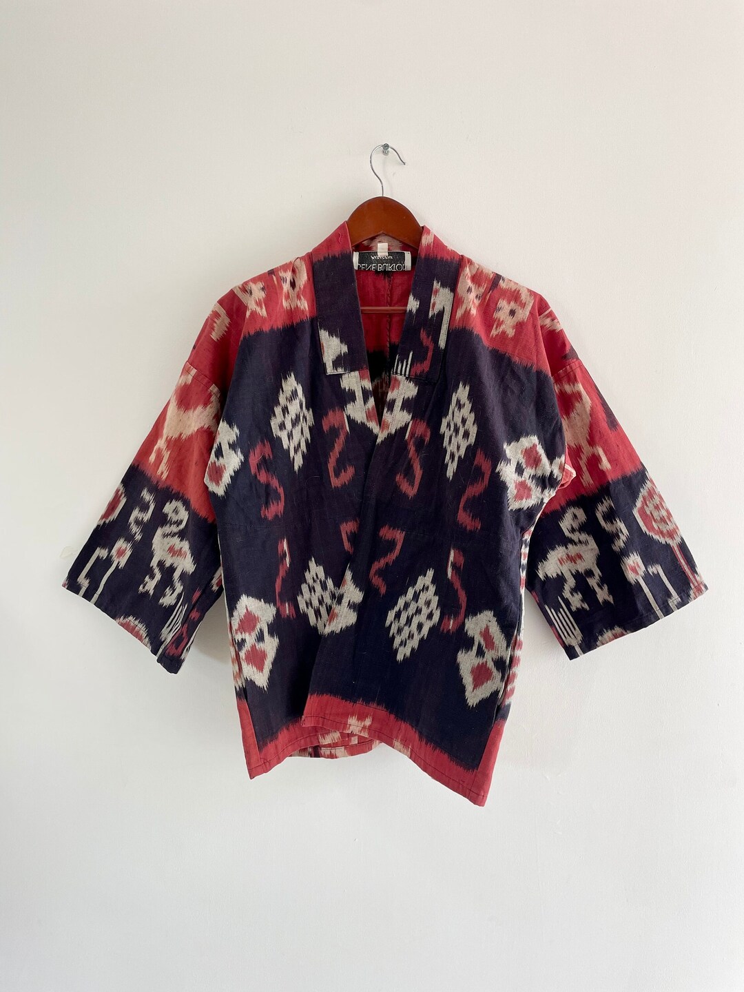 Vintage IKAT Jacket , Ikat Layering Jacket , Ethnic Textile Jacket - Etsy