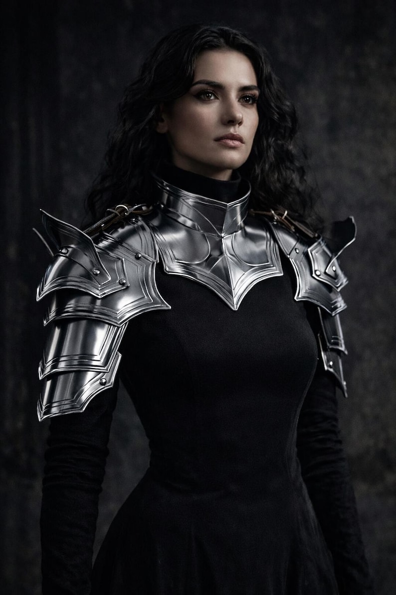 Medieval Steel Knight Armor Set – Gorget, Pauldron for LARP, Cosplay ...