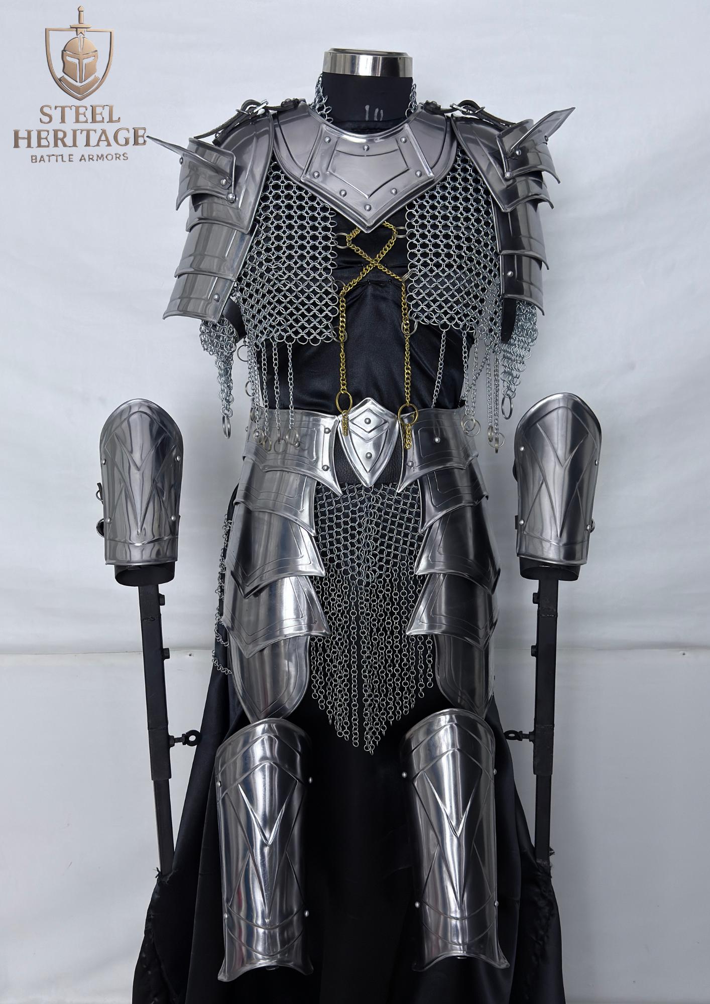 Medieval Knight Steel Armor Set: LARP Cosplay Armor Renaissance ...