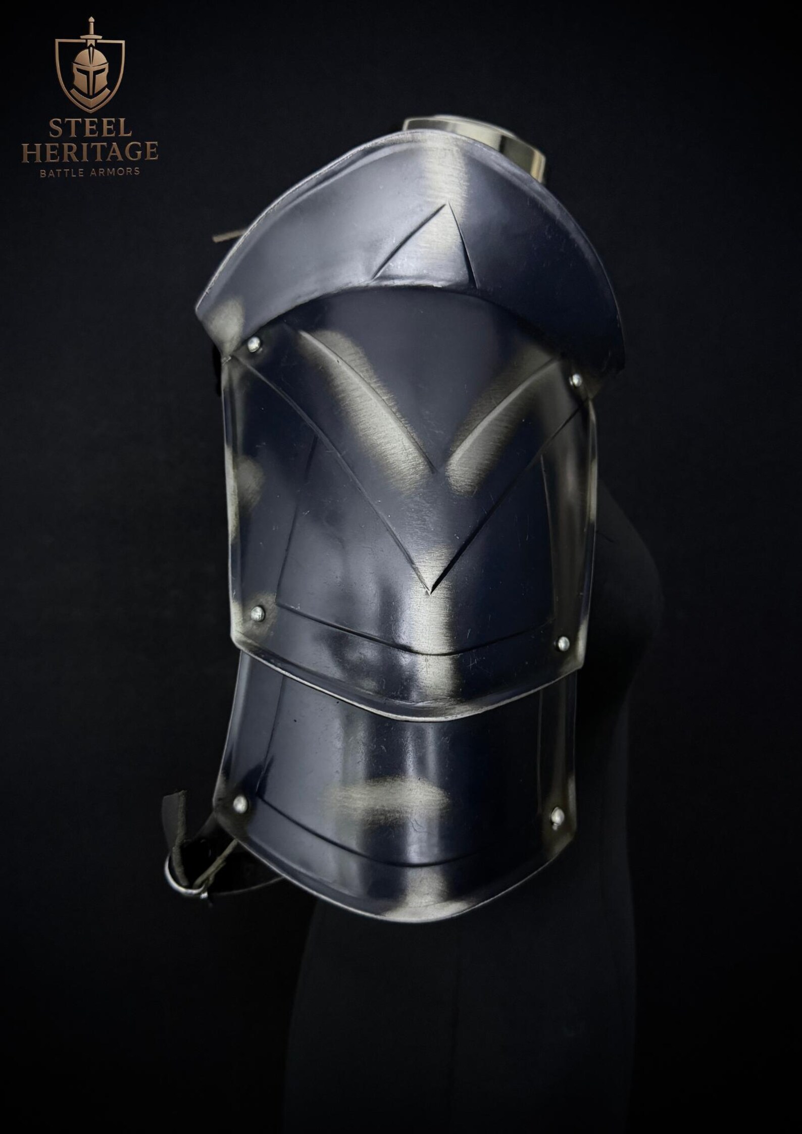 Medieval Knight Gorget and Pauldron Set- 20-gauge Steel LARP Armor. - Etsy