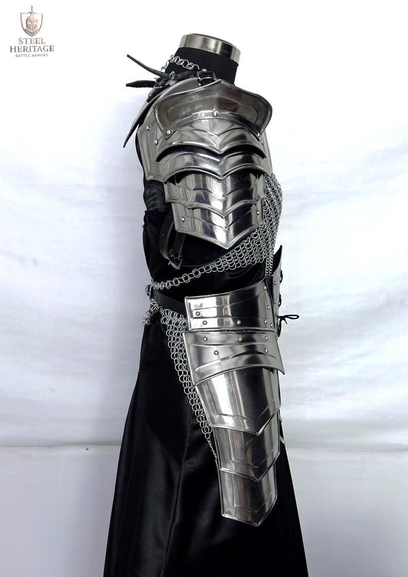 Handcrafted Medieval Steel Armor Set – Cuirass, Gorget, Pauldrons and ...