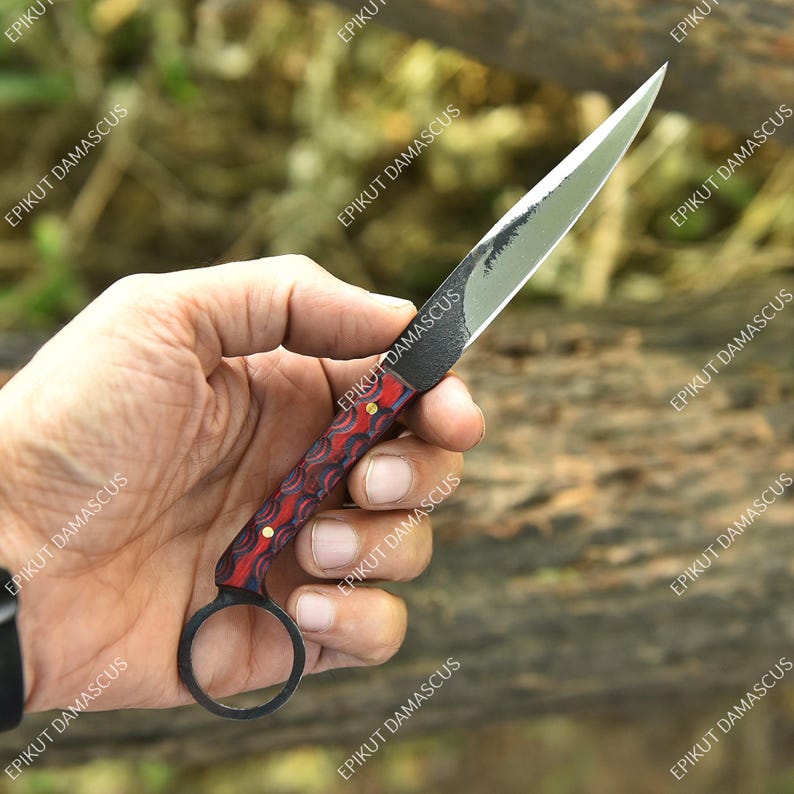 8" Hunting Knife Scalpel Karambit Ring Sheath Belt Clip Tactical Home ...