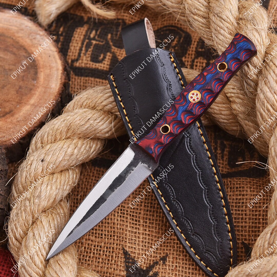 Handmade Double Edged Boot Knife , 1095 Carbon Steel Best Hunting Knife ...