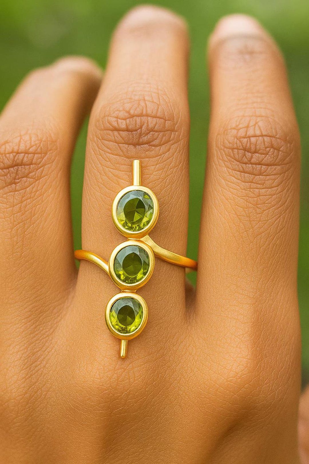 Dirty Martini Olive 18k Gold Plated Over Sterling Silver Statement ...