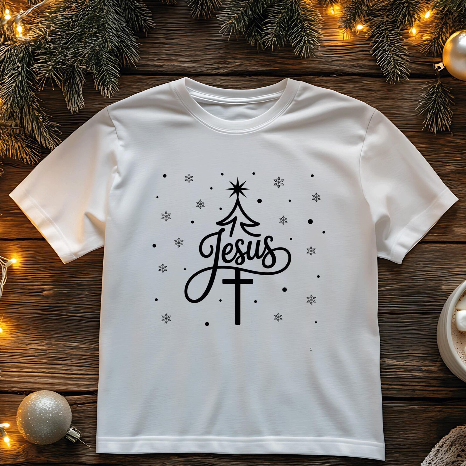Jesus Christmas Tree Ready to Press, Christian Christmas Dtf Transfers ...