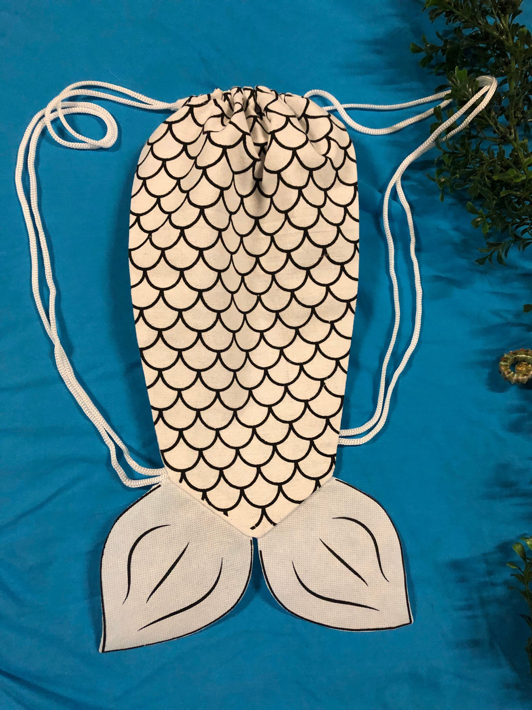 Color Your Own Mermaid Tail Backpack - Etsy